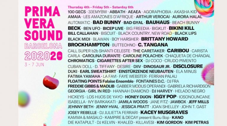 Consulta el cartel de Primavera Sound por días - Muzikalia
